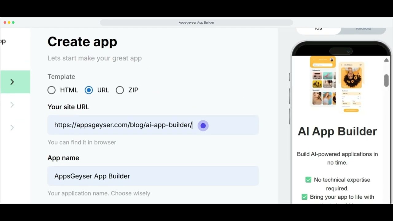 Website to App in Minutes with AppsGeyser