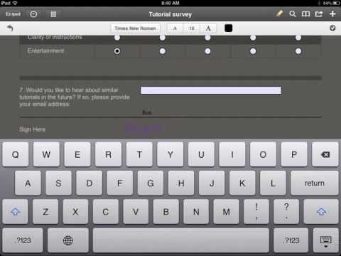 Fill out Forms and Sign Documents on your iPad