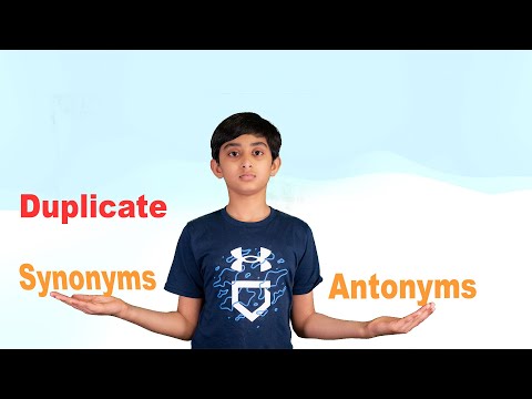 'Duplicate', Synonyms and Antonyms word Duplicate.