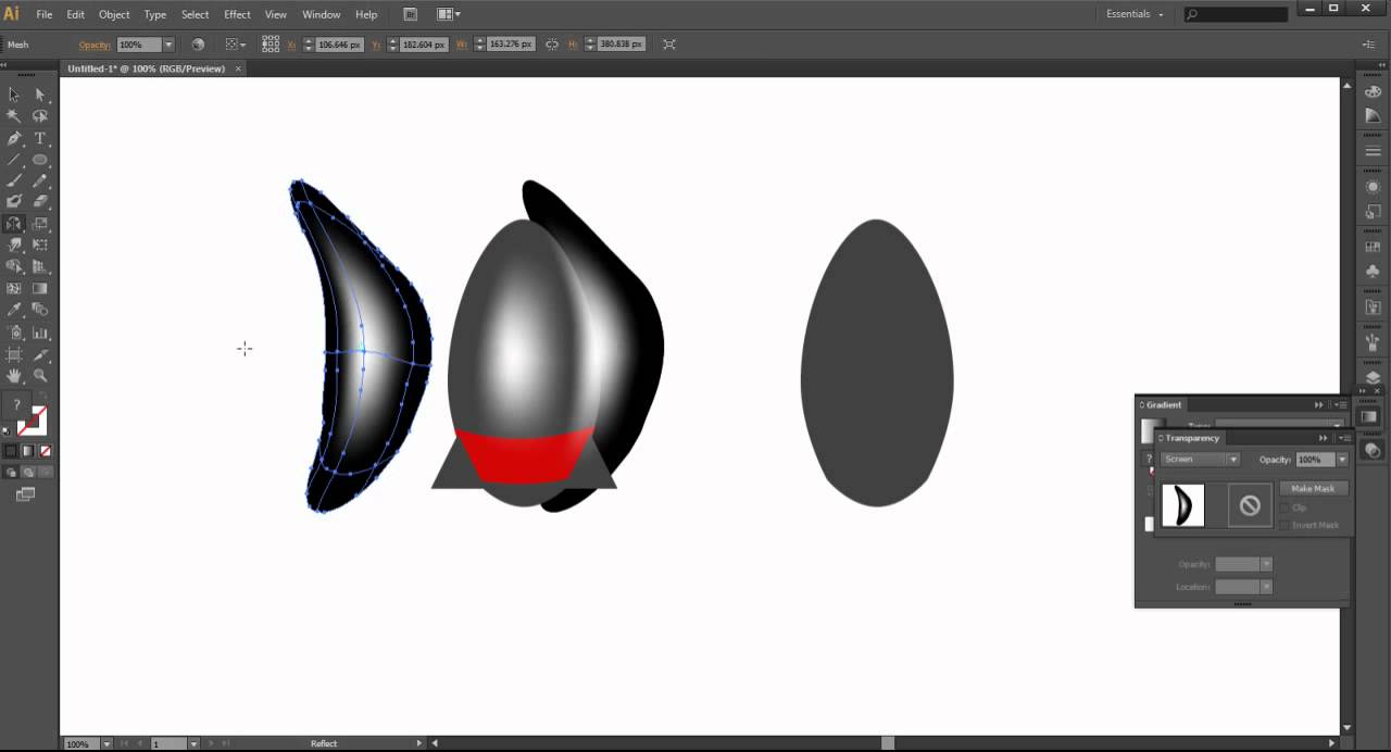 How to Create a Missile Icon using Gradients and Simple Shapes