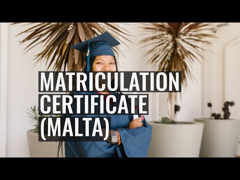 Matriculation Certificate (Malta)