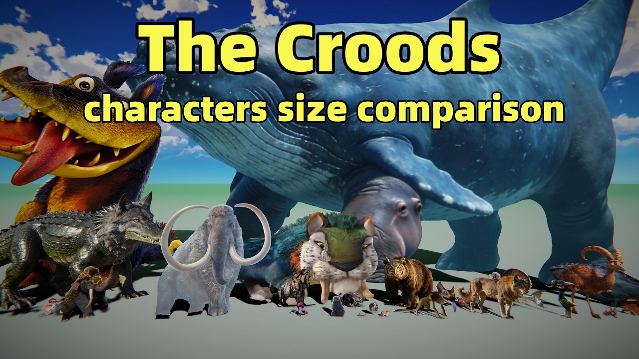 The Croods characters size comparison