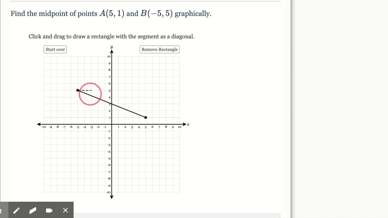 DeltaMath Midpoint Graphically