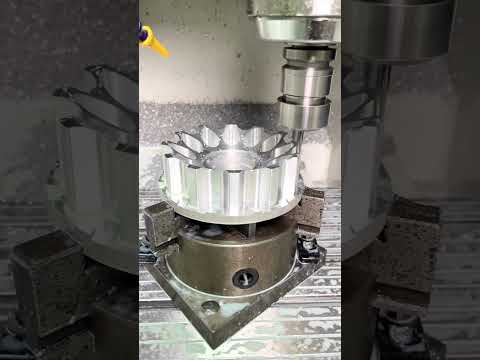 Close-up of machining aluminum on 3-axis CNC milling machine.#cncmachine #cncmilling #cnc #fyp