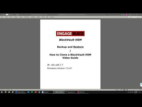 BlackVault HSM - Backup and Restore / Cloning the HSM