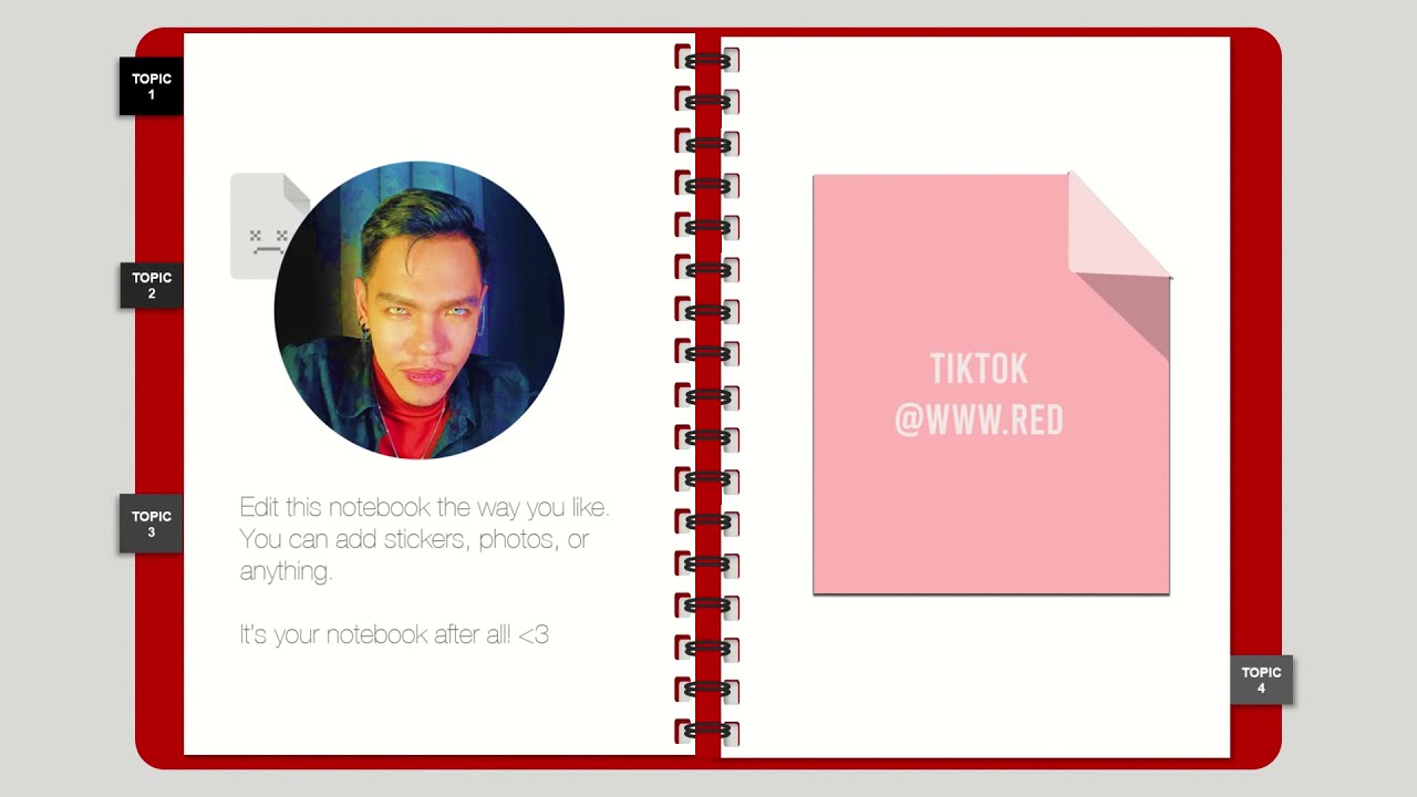 Online Notebook PPT Template | Preview + Free template
