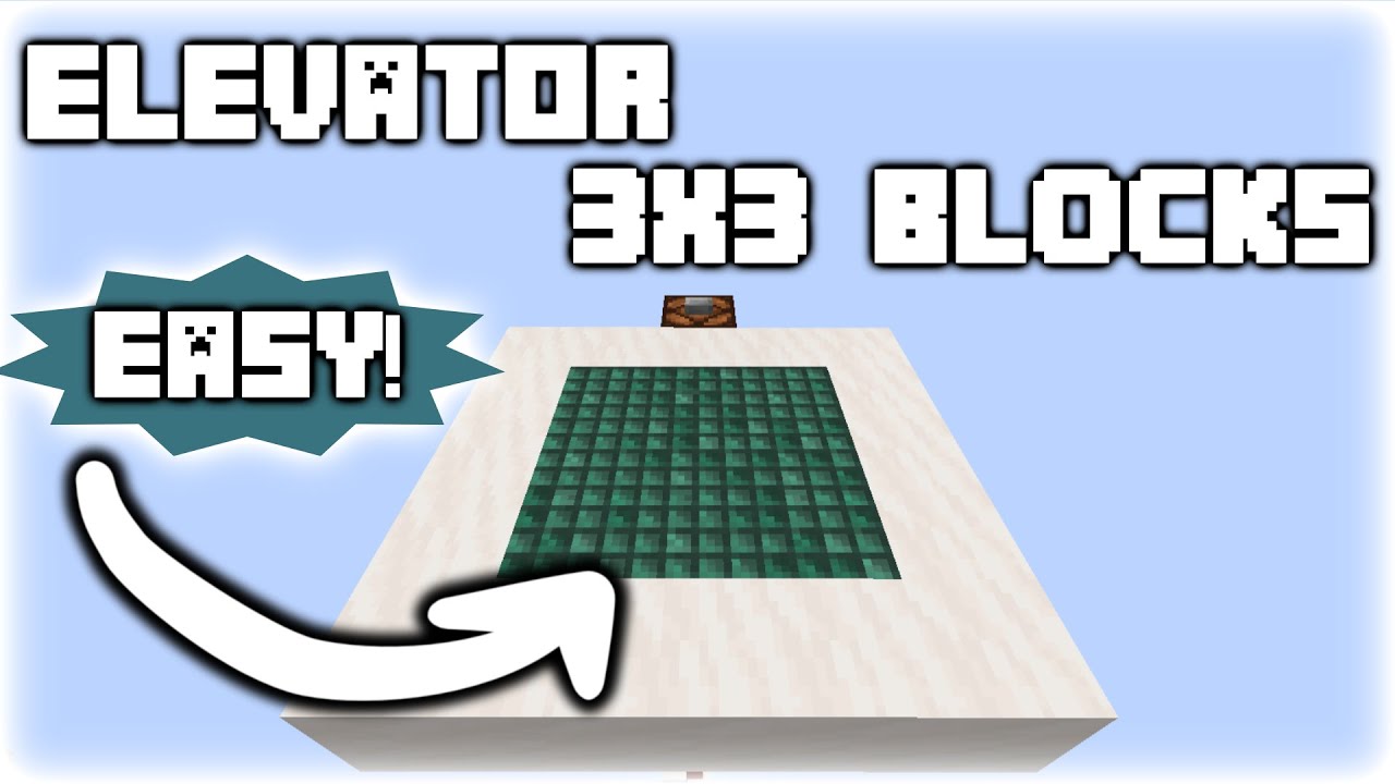 Minecraft Elevator: 3x3 Piston Elevator Honey And Slime Block | 1.17+ Java Edition