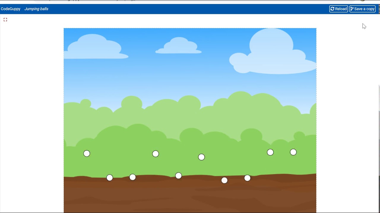Create a simple physics simulation in JavaScript