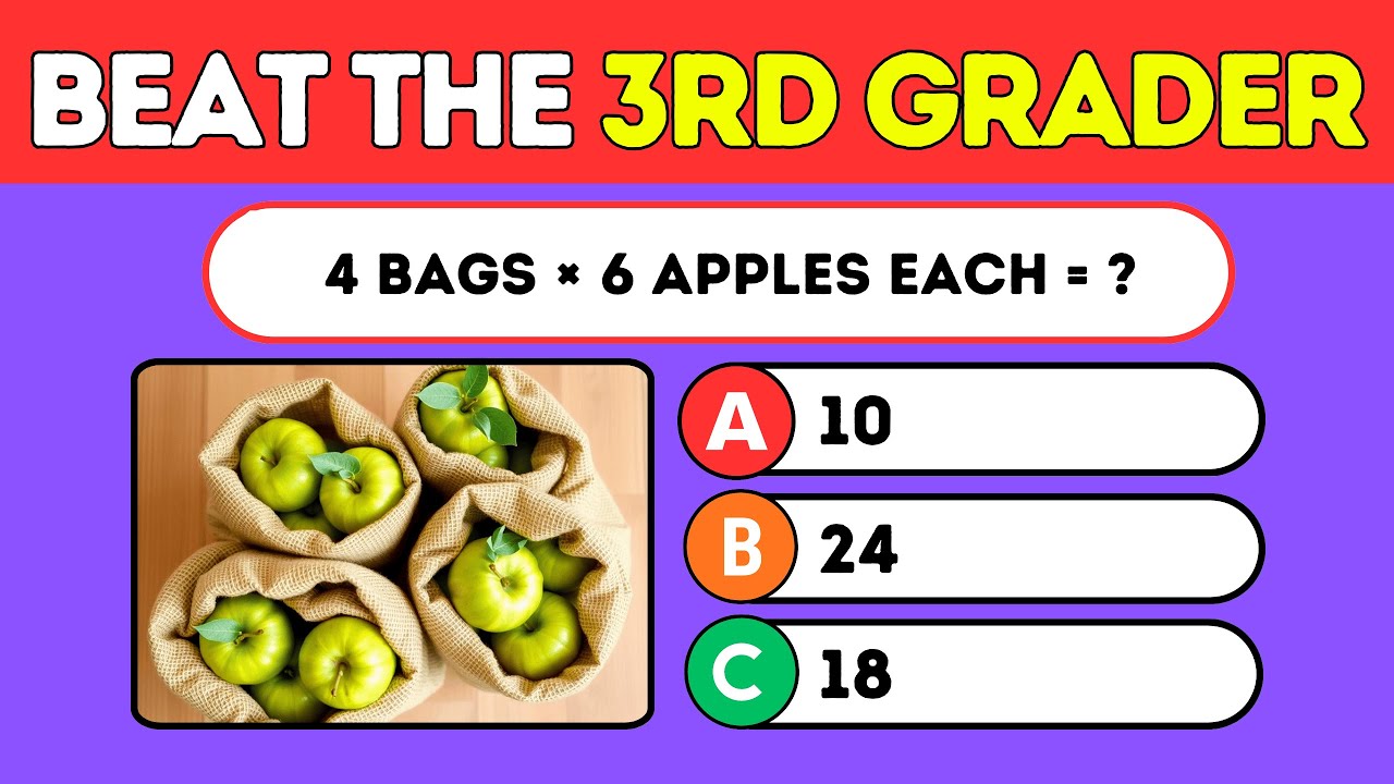 You Think You're Smart? Try This Grade 3 Math Quiz