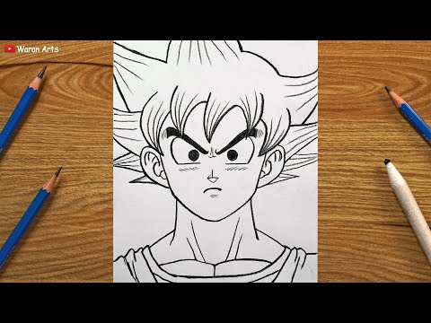 Easy Anime Drawing Tutorial || How to Draw Goku step by step || Easy Drawing for Beginners