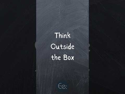 Think Outside the Box 📦 What Does It Mean? #english #phrases #expression #meaning #idioms #esl #tips