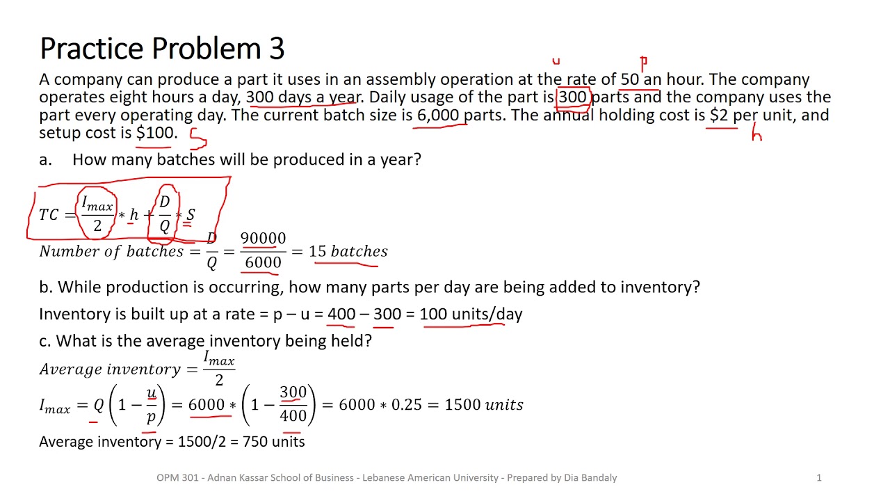 Inventory Management Solved Problems - Part 3