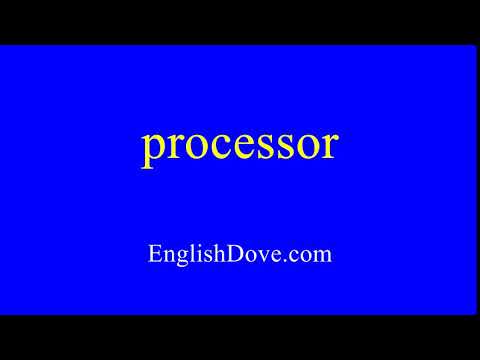 How to pronounce processor in American English.