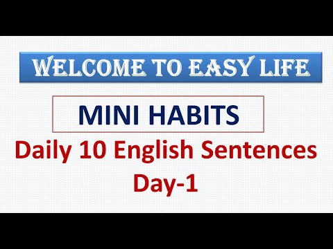 Mini Habits | Daily 10 English sentences with Tamil meaning