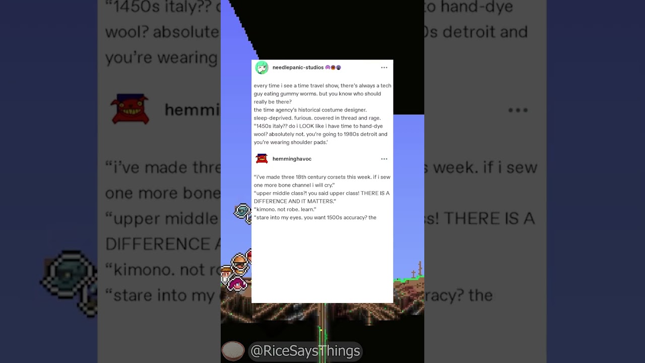 Sounds like a tough gig#tumblr#terrariaost #gaming#tumblr#tumblrpost#textpost#voiceacting