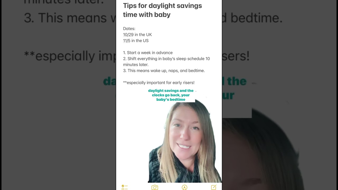 How to handle daylight savings time for baby sleep #babysleeptips