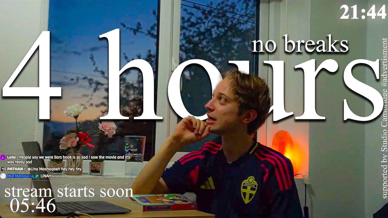 LIVE-SPECIAL from Cambridge | 4-HOUR study with me WITHOUT BREAKS 📚⛈️ rain & thunder sounds