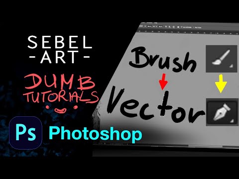 How to create vector shape from brush stroke - quick Phtoshop tutorial ( raster to vector )