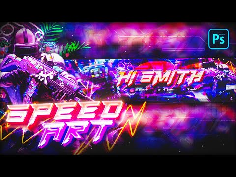 Speed Art | YouTube Banner [Cyberpunk X Retro Theme] For @Ncang_smith | PS CC 2019
