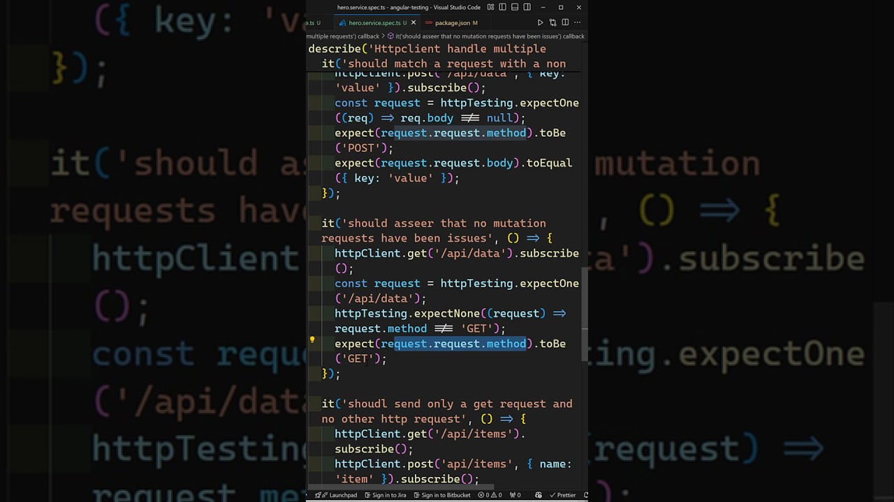 ExpectOne and ExpectNone methods in HttpTestingController for testing Http Requests - Angular 19