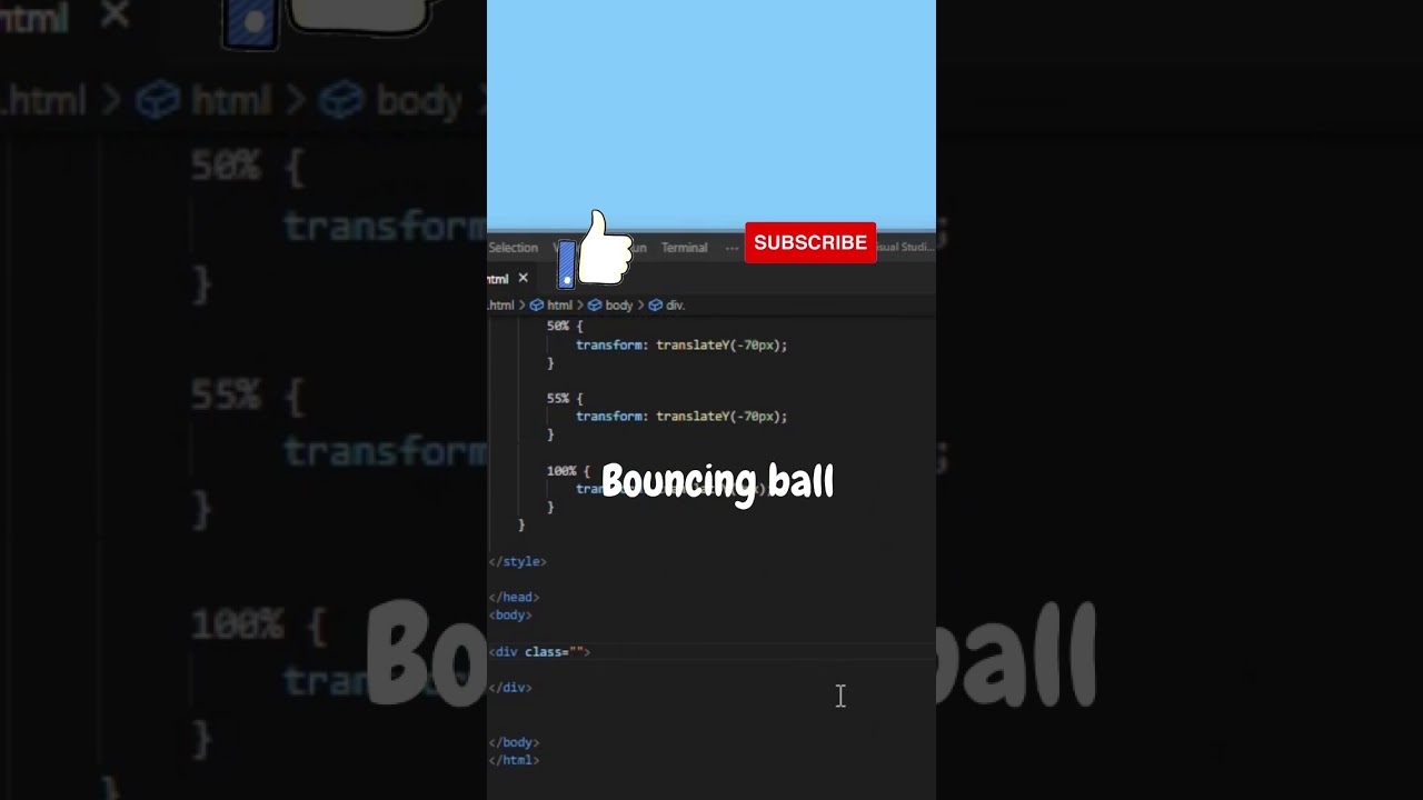 Simple bouncing ball - how to make html css