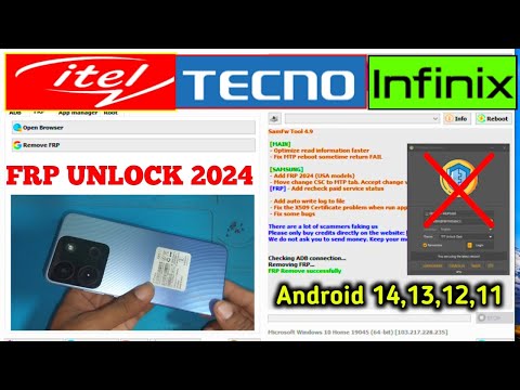 Samfw Frp bypass tool new update V4.9 | all infinix frp bypass free tool 2024 | new security