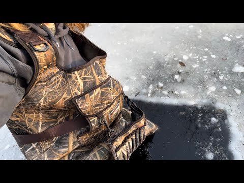 HISEA 1600 gram insulated wader review/ Duck hunt and checking cattle.