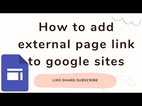 How to Add External Page Link to Google Sites