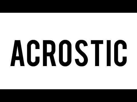 How to pronounce Acrostic