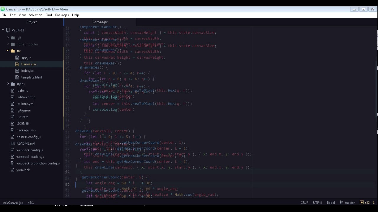 2. Drawing hexagonal grid on canvas using javascript and react js (canvas game tutorial)