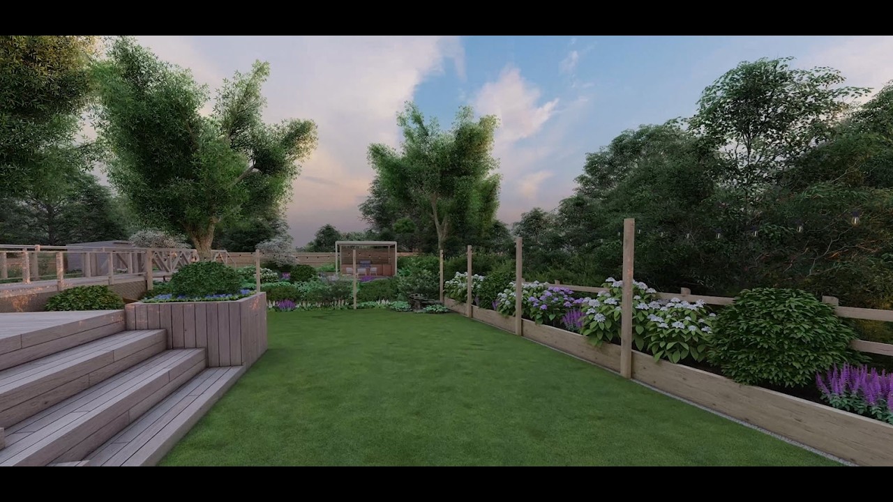 Garden Transformation Design | River View Seating & Outdoor Kitchen Project