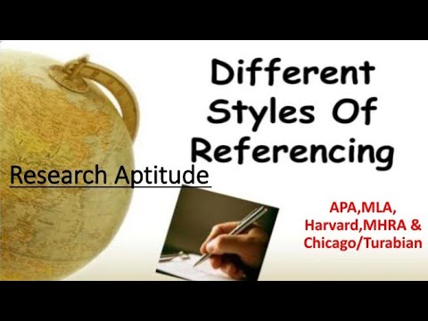 Different Styles of Reference in research - APA, MLA, Harvard MHRA & Chicago/ Turabian | Paper 1