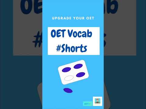 Upgrade Your OET Vocabulary #Shorts: Medicine