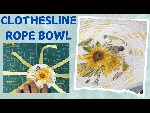 Clothesline Rope Bowl With Ribbon And Fabric Easy (DIY)