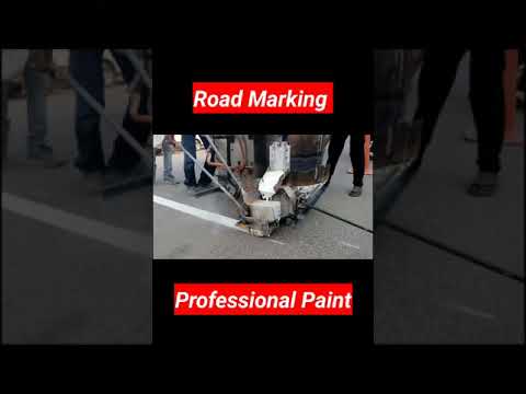🤷how road marking paint is done🤔 #shorts