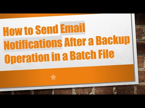 How to Send Email Notifications After a Backup Operation in a Batch File