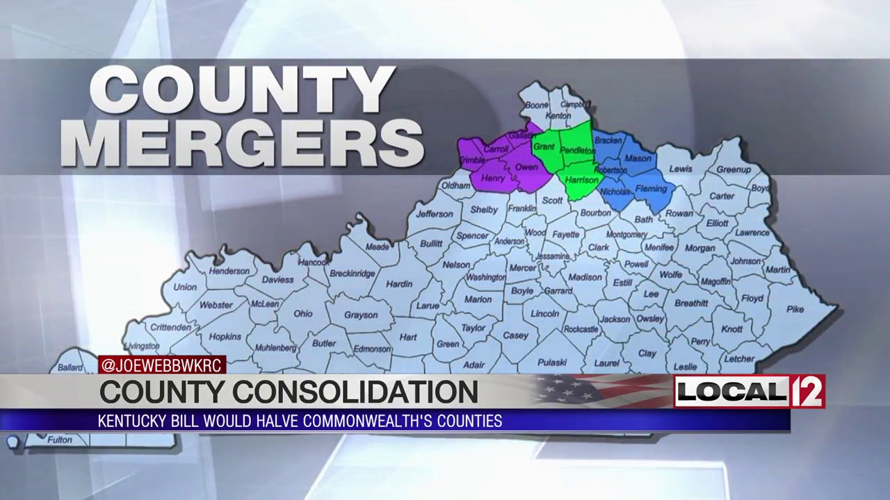 Kentucky bill would halve, consolidate Commonwealth's counties