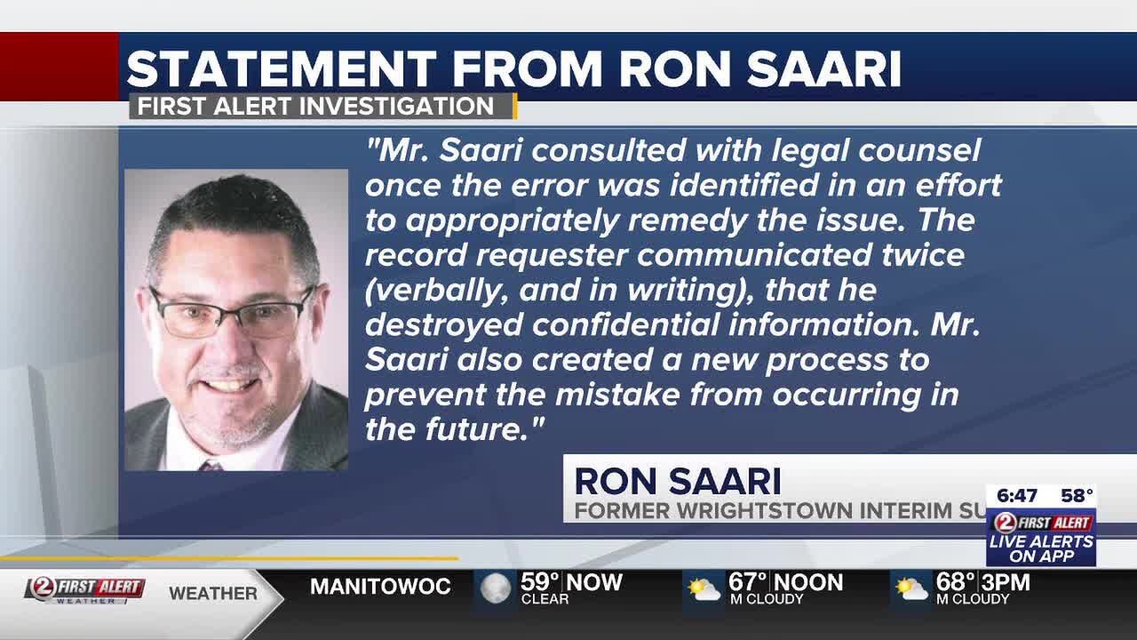 First Alert Investigation: Wrightstown superintendent released confidential information