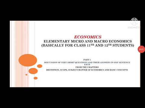 Very Short Questions | Definition, Scope & Subject-matter of Economics | Economics.