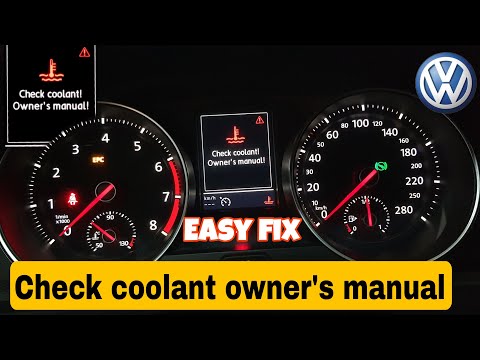 Volkswagen check coolant owner's manual, easy fix.