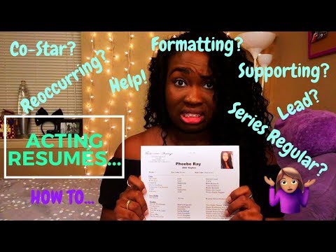 HOW TO: Acting Resumé for Beginners! (With/Without Experience)