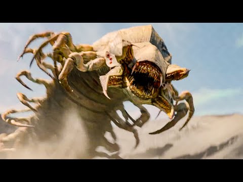SecUnit VS. Sandworm Fight - Murderbot Clip (2025) Alexander Skarsgรฅrd