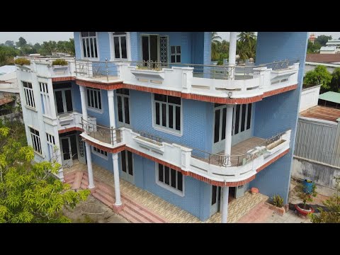 Rẻ ko Nhà lầu 8 phòng 600m2 2tỷ 797 đúc 4 tấm SHR giáp sông kế QL22B cách chợ Long Yên Tây Ninh 300m