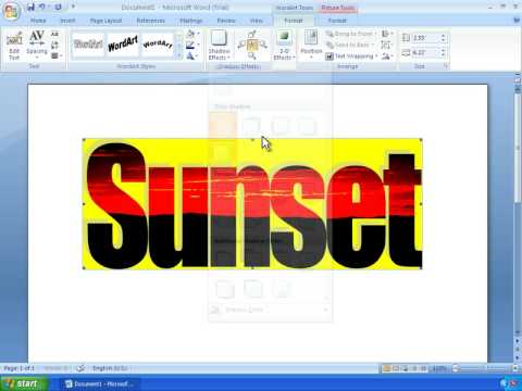 Word 2007 Tutorial 12 - Working With WordArt