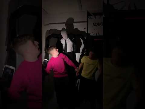 SLENDERMAN was behind us!! 🕷️😱 #shorts