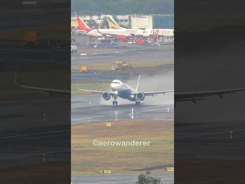 RAINY TAKEOFF of INDIGO A321NEO at Chennai Airport #shorts #plane #aviation #a321 #chennai