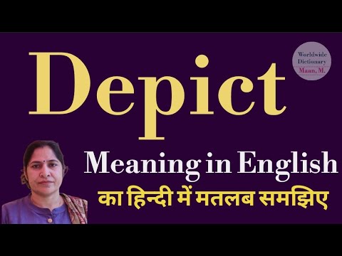 depict meaning l meaning of depict l depict ka Hindi mein kya matlab hota hai l vocabulary