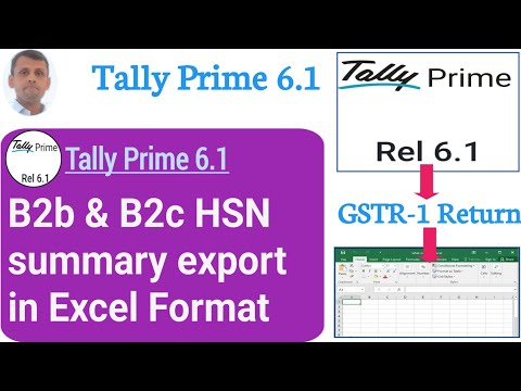 how to create excel file for gstr1 in tally prime 6.1