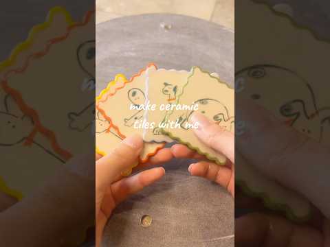 Making ceramic tiles! #ceramic #tiles #process #howto