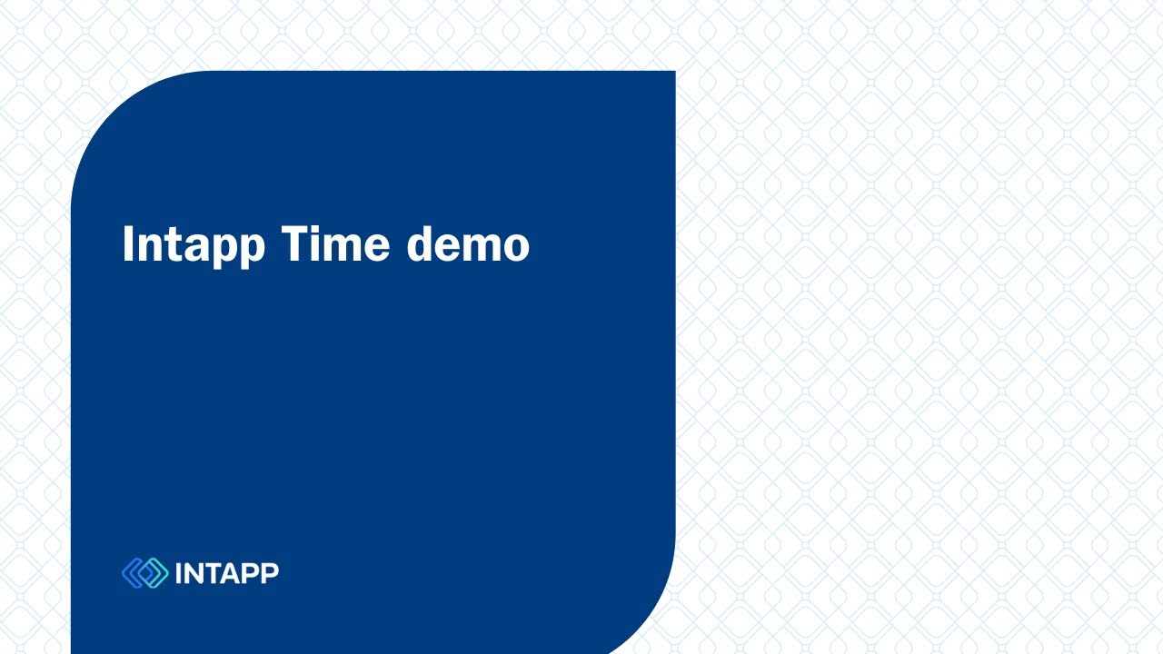 Intapp Time Demo